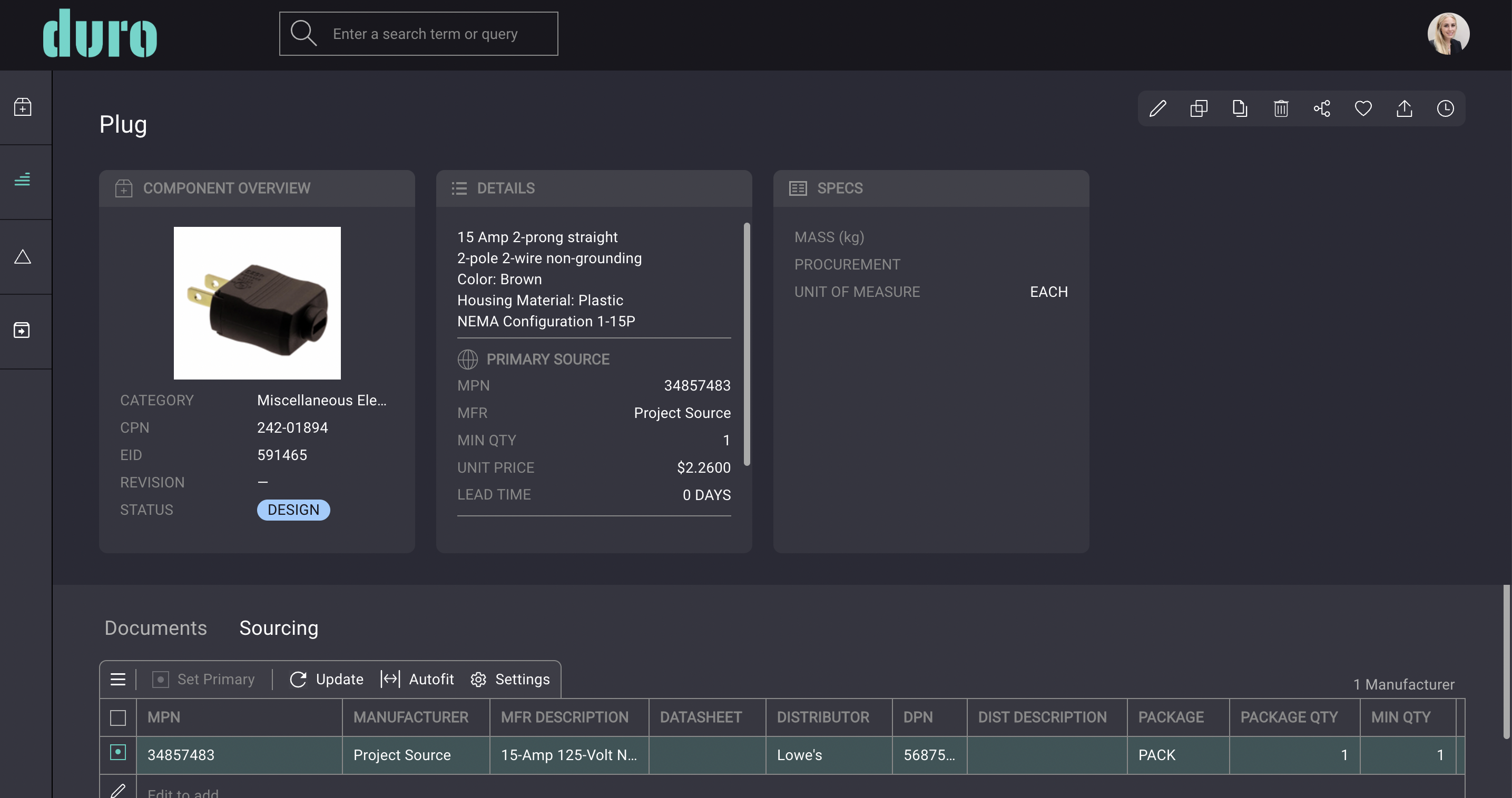 Details Tile – Duro Labs