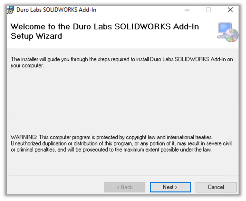 Solidworks Plugin Installation Guide – Duro Labs