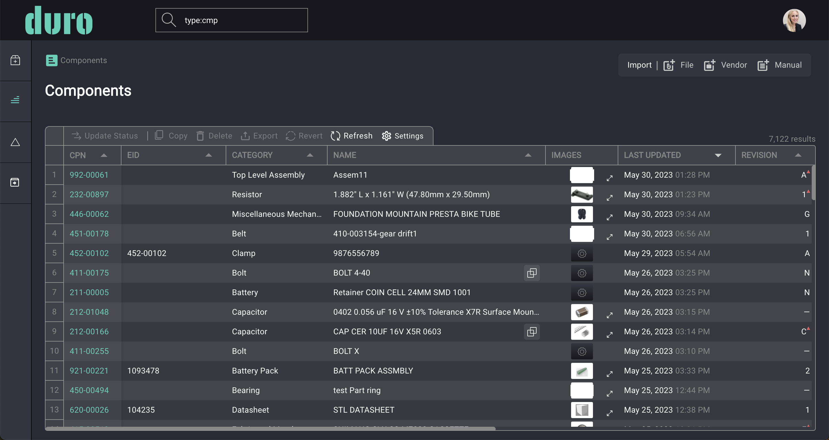 Anatomy of the Components Table – Duro Labs
