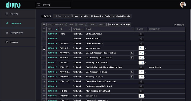 Component Library and Search Bar – Duro Labs