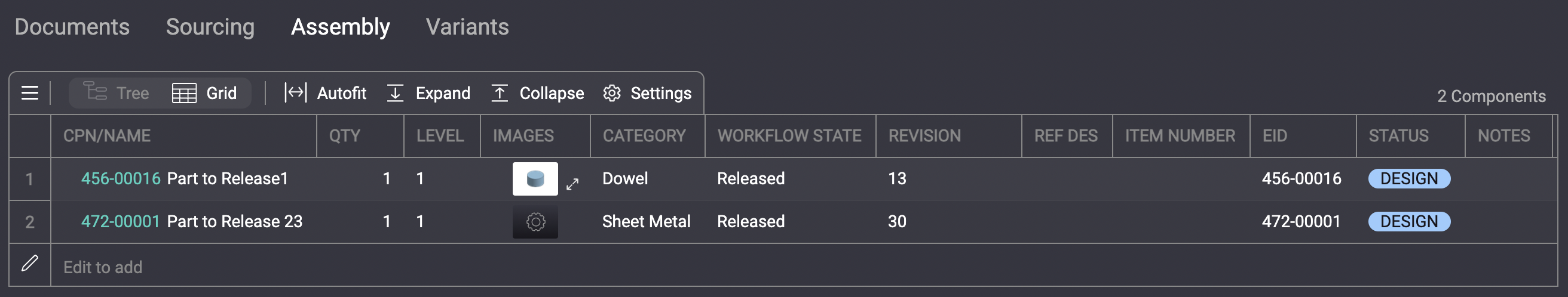 Anatomy of the Components Table – Duro Labs