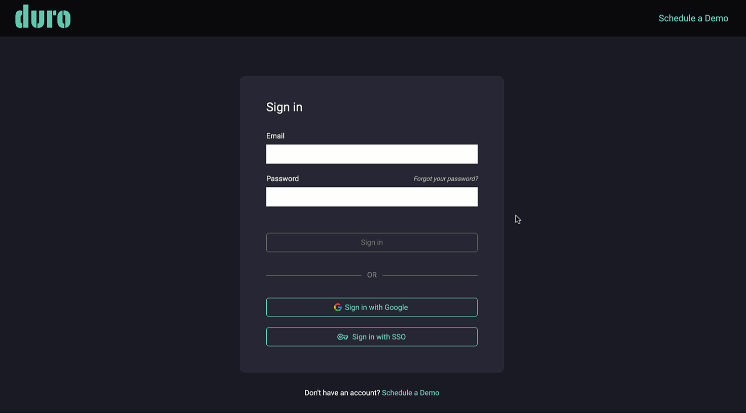 Login Methods – Duro Labs